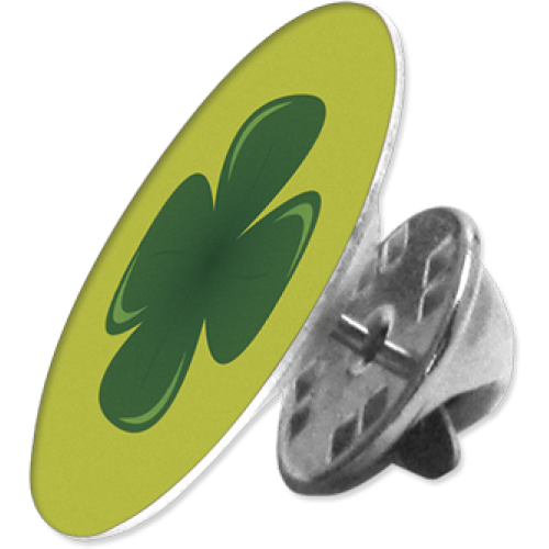 Sublimation ROUND LAPEL PIN WITH BACK CLASP 0.875 in
