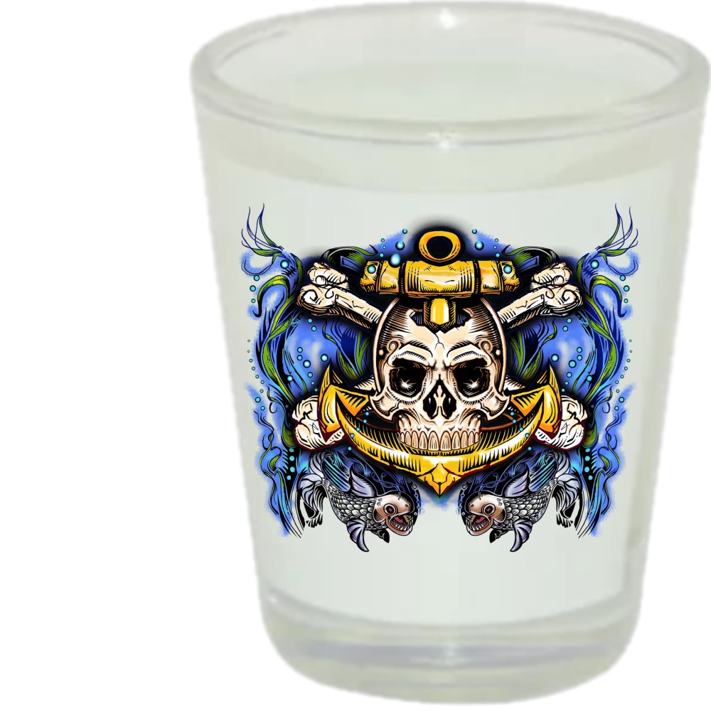 Sublimation 1.5oz Shot Glass Mug | White Patch
