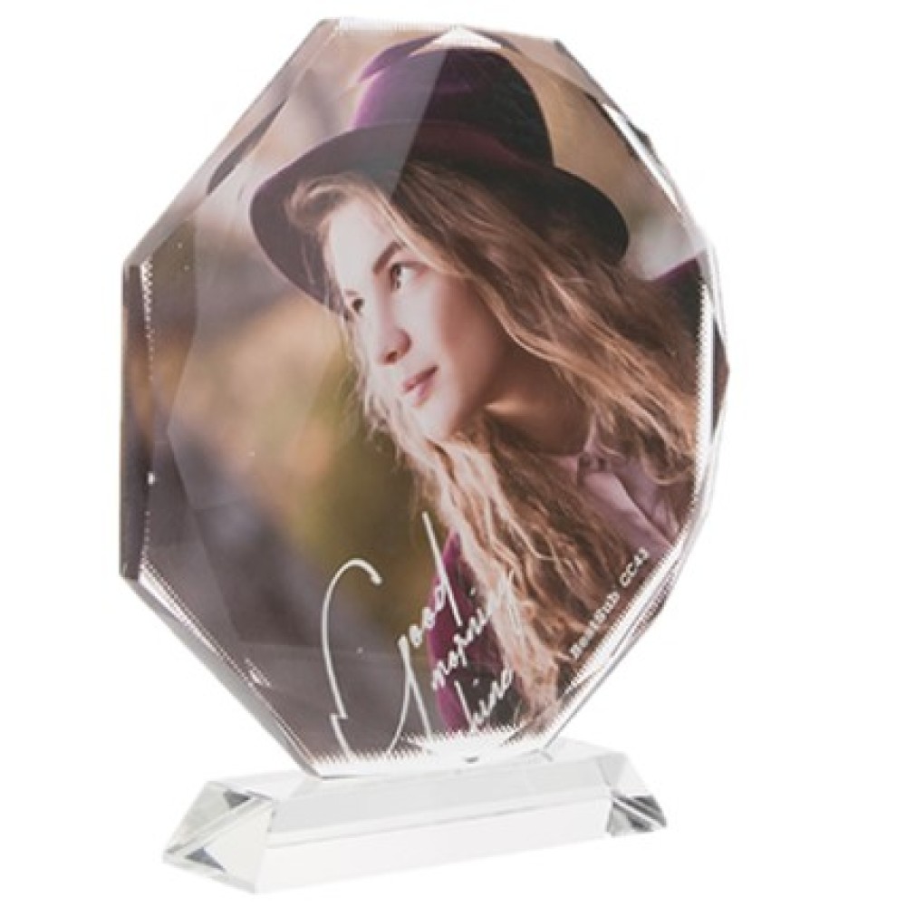 Eight-Square Sunflower Sublimation Crystal | Crystal Photo Blank