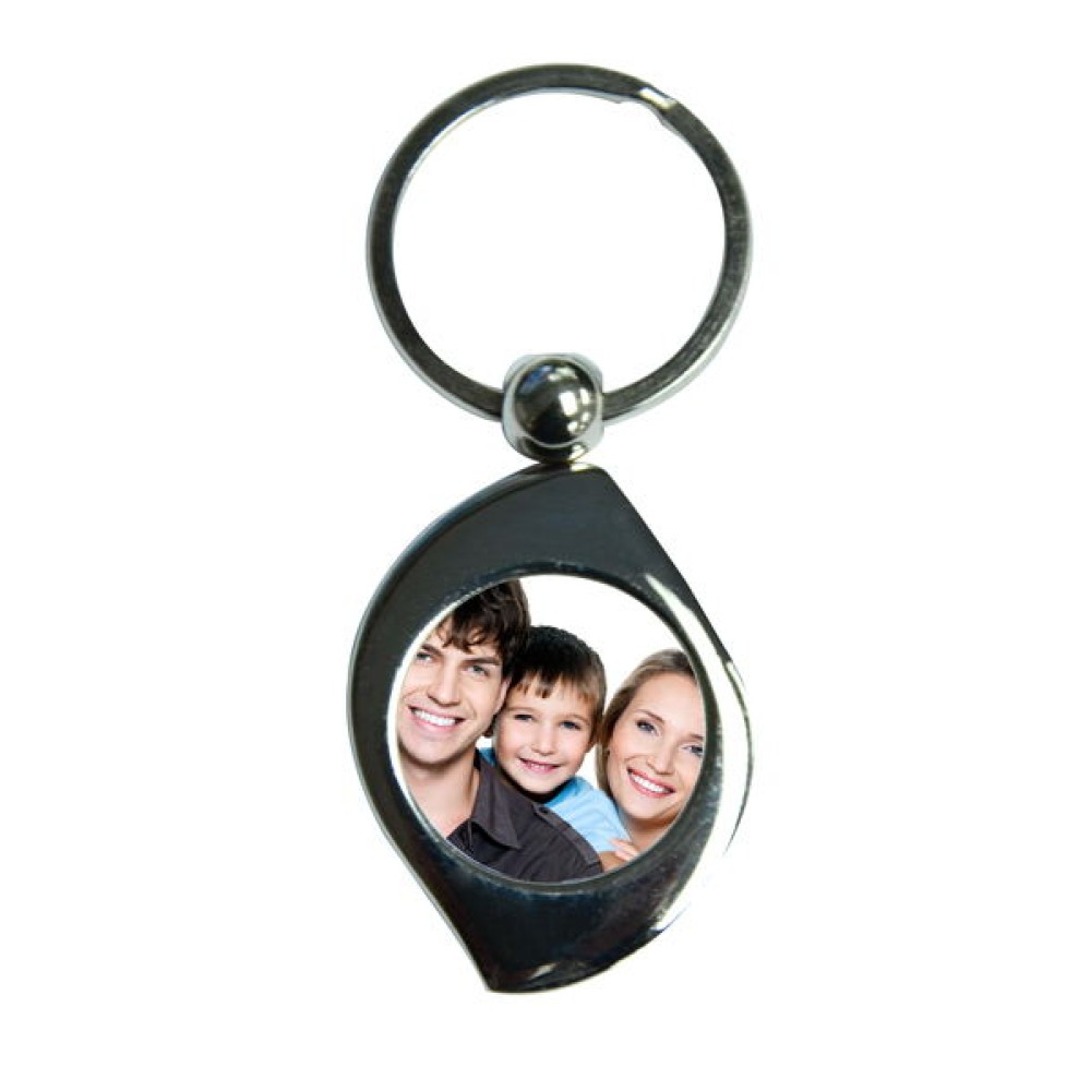 Sublimation Round Key Ring | Zinc Alloy Blank