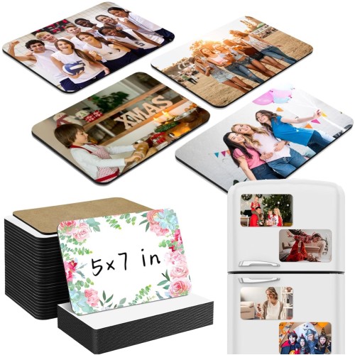DYECRAFTDIRECT Sublimation Fridge Magnets Rectangular 5X7