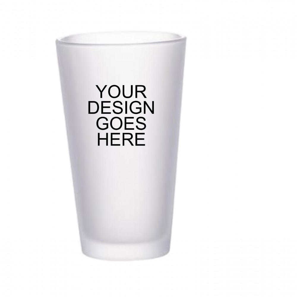 Sublimatable 17oz Frosted Pint Glass | Custom Sublimation Beer Glass