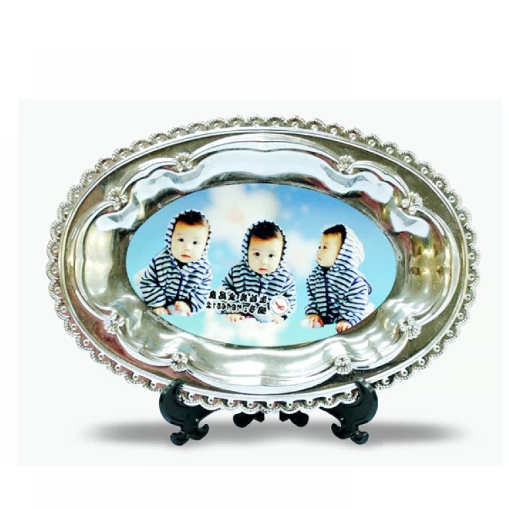Sublimation Metal Plate Ellipse 6 Inch | Aluminum Photo Blank