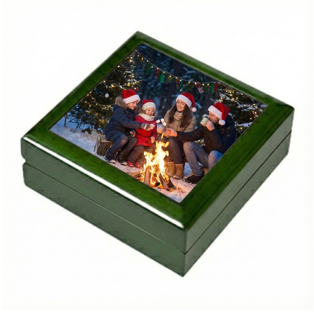 Sublimation Emerald Keepsake Box with 4x4 Tile | Custom Gift Box