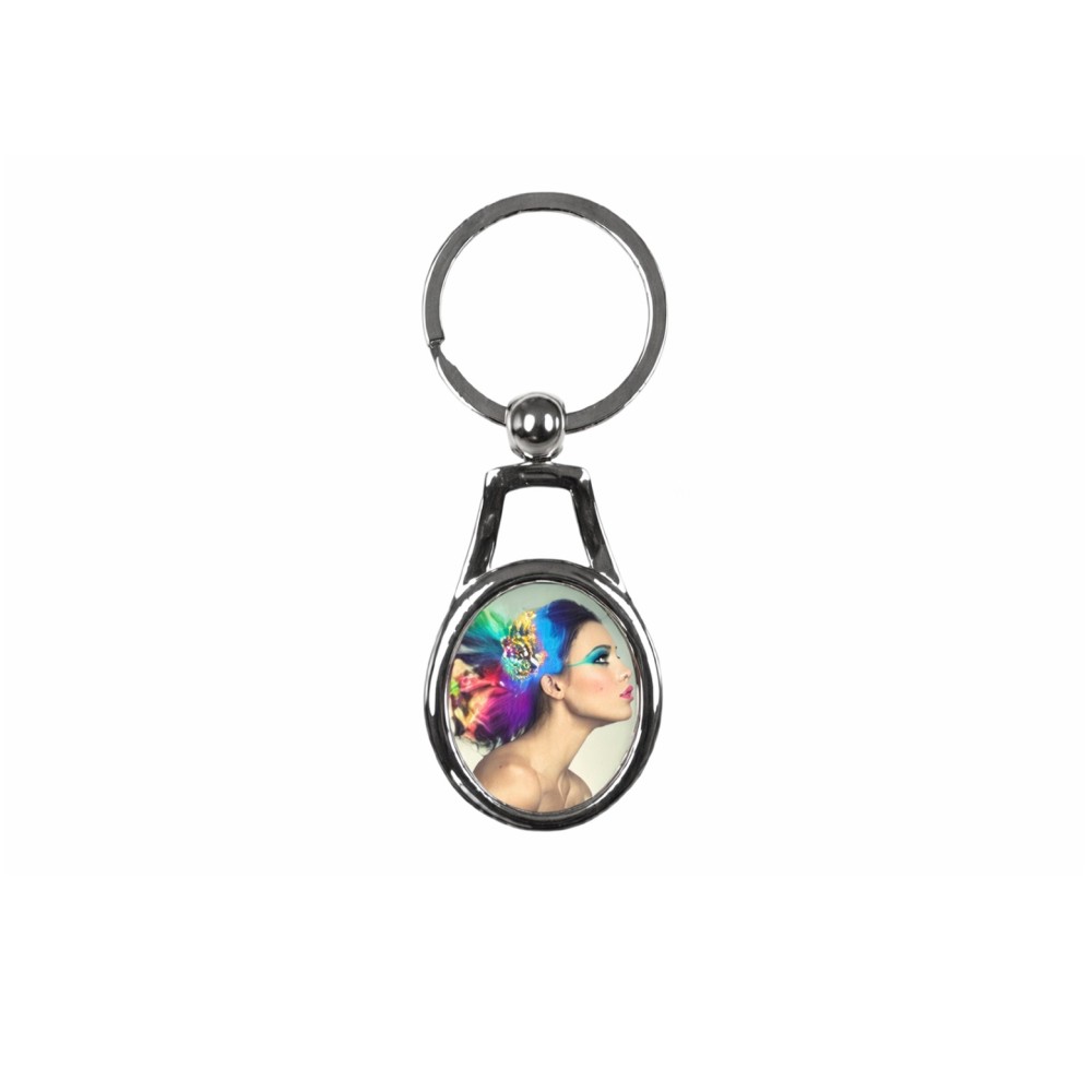 Sublimation Oval Key Ring Zinc Alloy | Custom Photo Keychain Blank